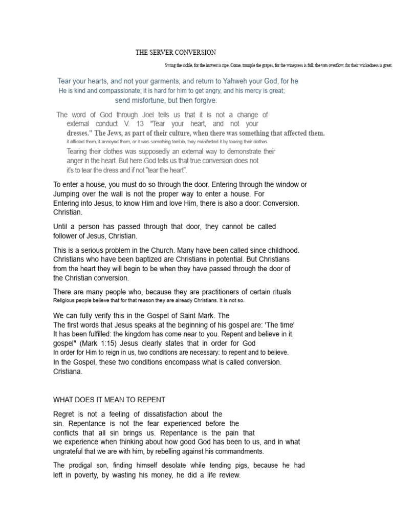 The Conversion of The Server | PDF | Religious Conversion | Jesus