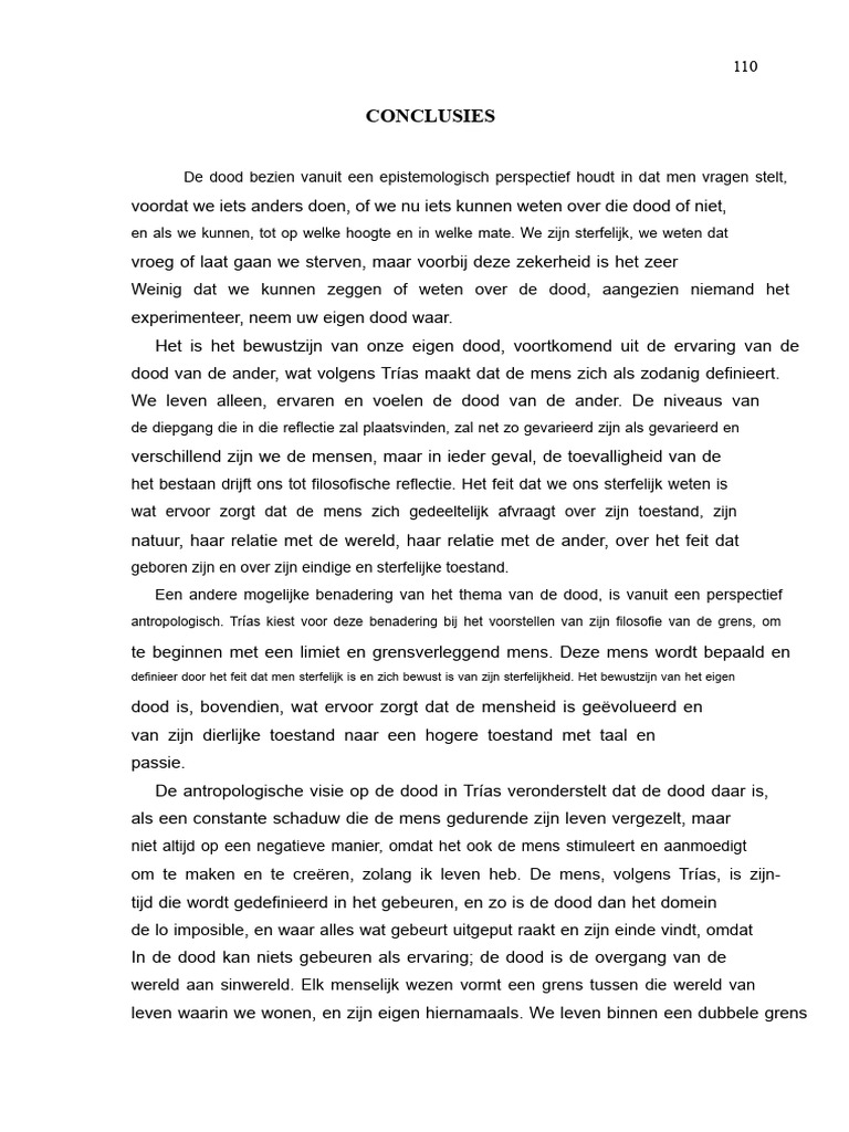 Conclusies Dood | PDF
