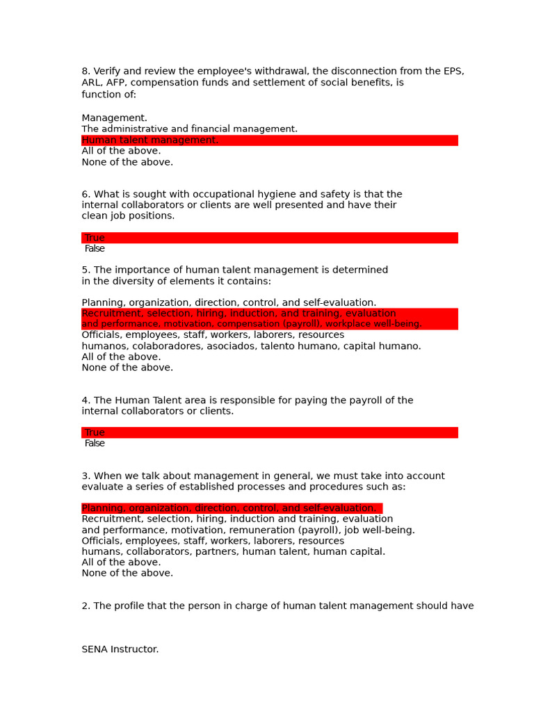Human Talent Management Overview | PDF