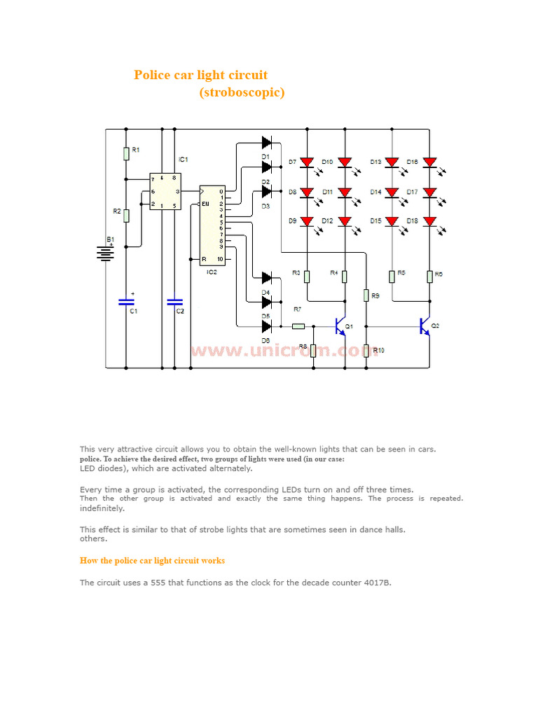 Police Automobile Light Circuit | PDF | Electrical Network | Electrical ...