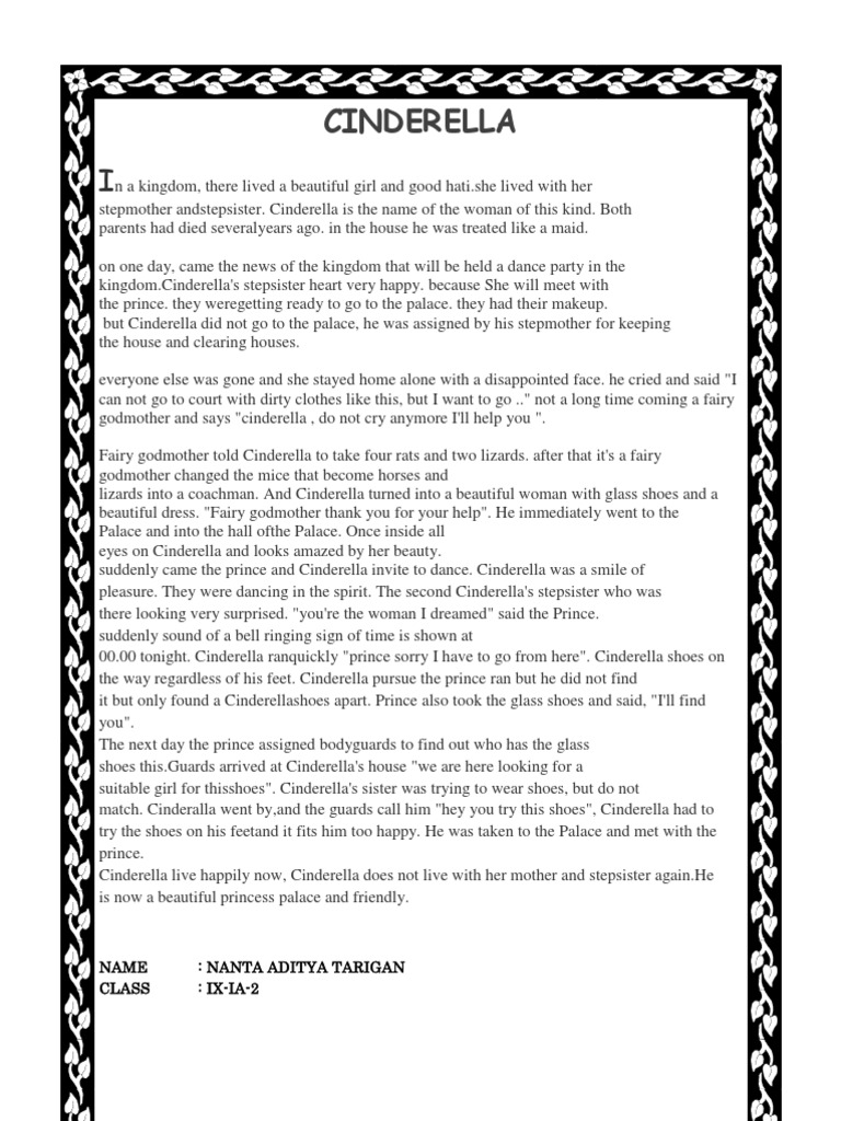 Cinder Ella | PDF | Cinderella | Stepfamily