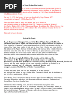Jesuit Oath of Induction Explained | PDF | Eucharist | Catholic Church