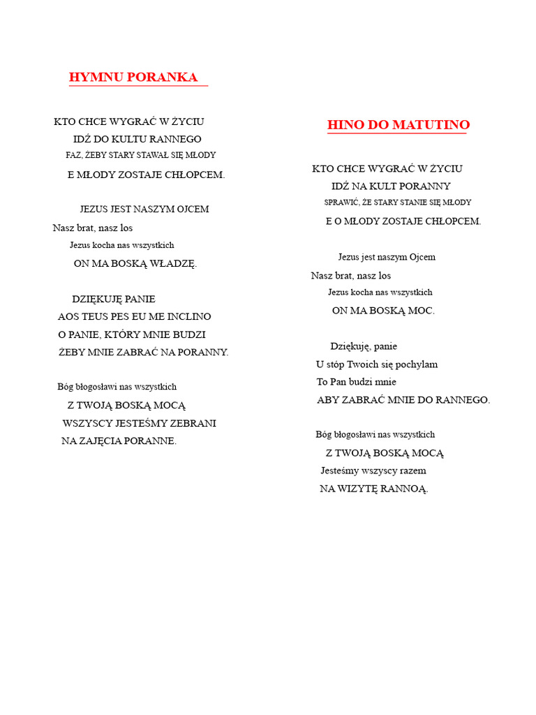 Hymn of The Morning | PDF