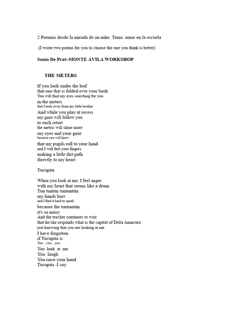 2 Poem from the perspective of a child | PDF