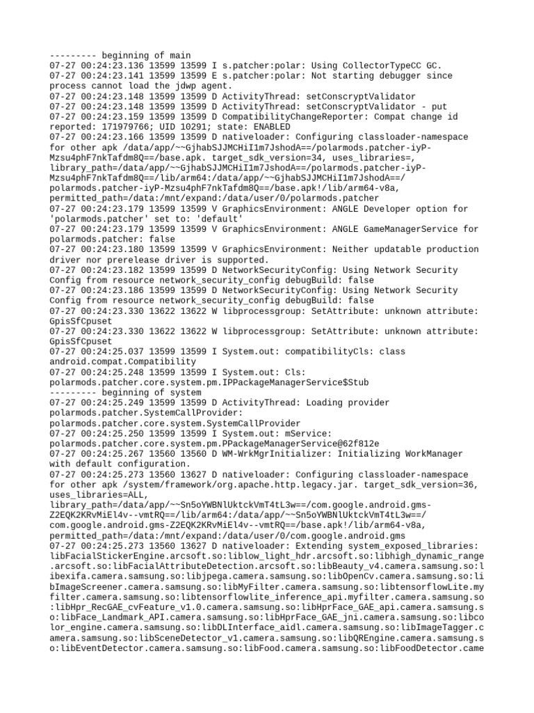 Polarmods - Patcher Logcat | PDF | System Software | Software