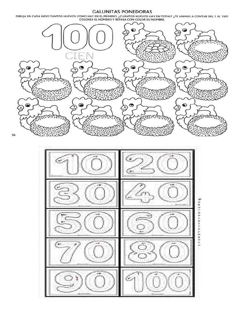 Numeros Hasta El 100 Sumas y Restas | PDF