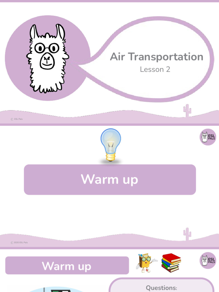 ESL Air Transportation Lesson Guide | PDF | Adverb | Parachuting