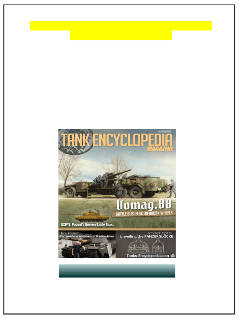 Tank Encyclopedia Magazine Issue 9 1st Edition Unknown Ready to Read ...