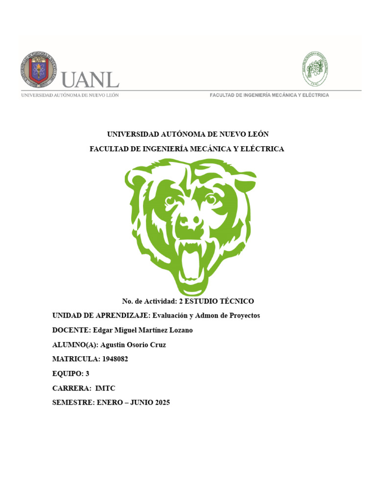 Act 2 - Admon de Proyectos - E3 | PDF | Impresión 3d