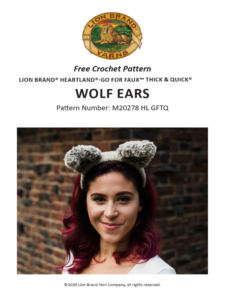 Free Crochet Wolf Ears Pattern | PDF | Crochet | Yarn