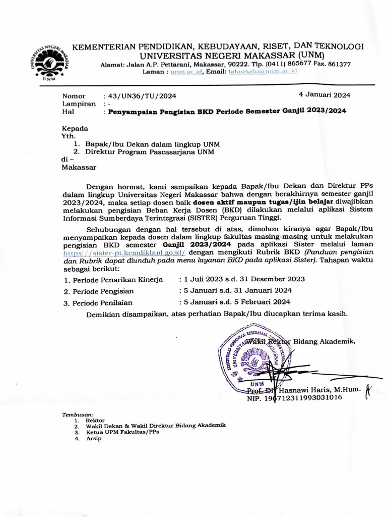 Penyampaian Pengisian BKD | PDF
