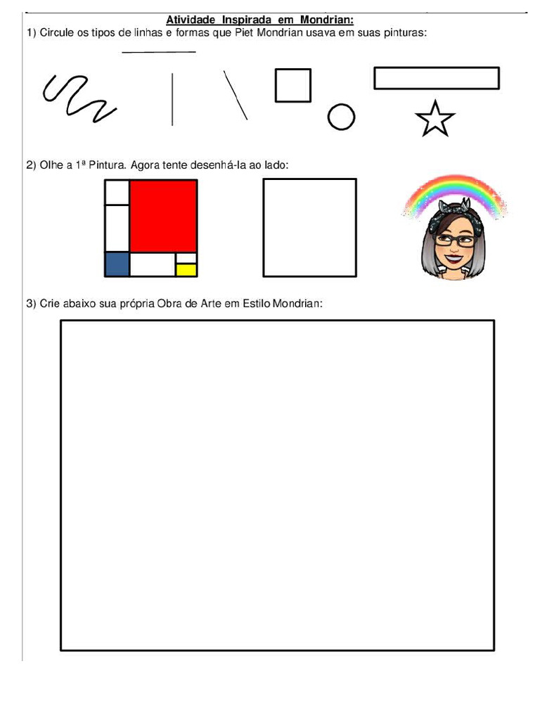 Atividade Piet Mondrian | PDF