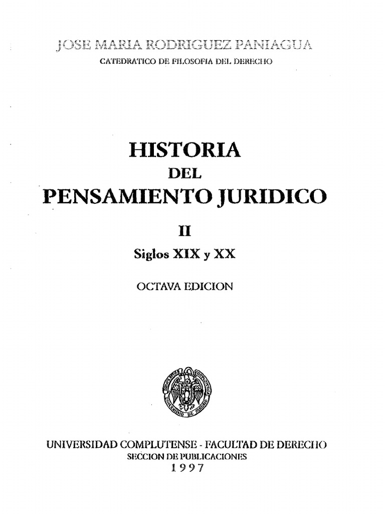 01. RodrÃ­guez Paniagua - Historia del Pensamiento JurÃ­dico II | PDF | Moralidad | Constitución