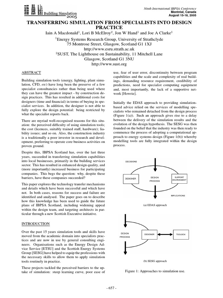 Transferring simulation from specialists into design practice | PDF | Simulation | Life Cycle ...
