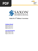 Saxon Math 6/5 Tests and Worksheets | PDF