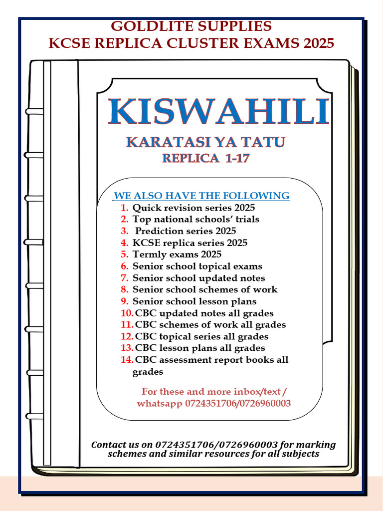 Kcse Replica Kis Pp3 2025 | PDF