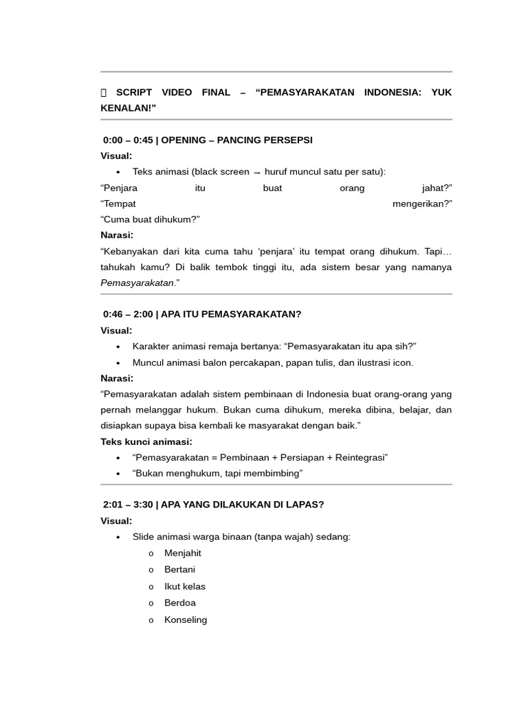 ? Script Video Final | PDF