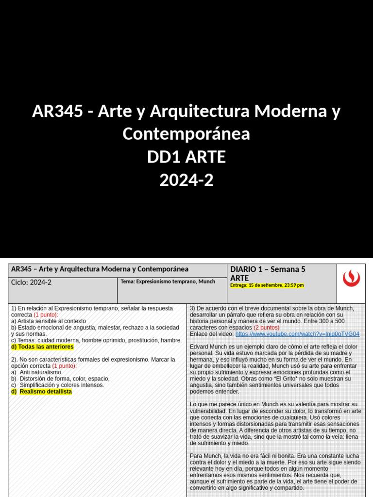 Ar345 - Ficha Dd1 Sem 5 (Autoguardado) | PDF | Expresionismo | Temor