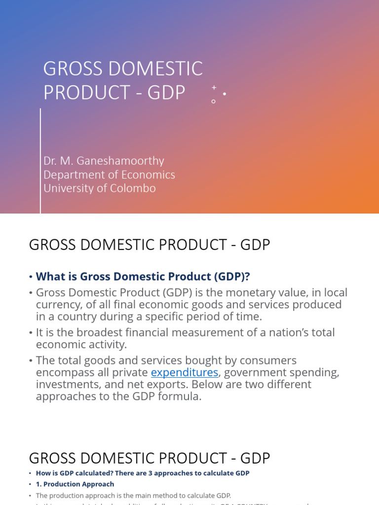 Understanding Gross Domestic Product (GDP) | PDF | Gross Domestic ...