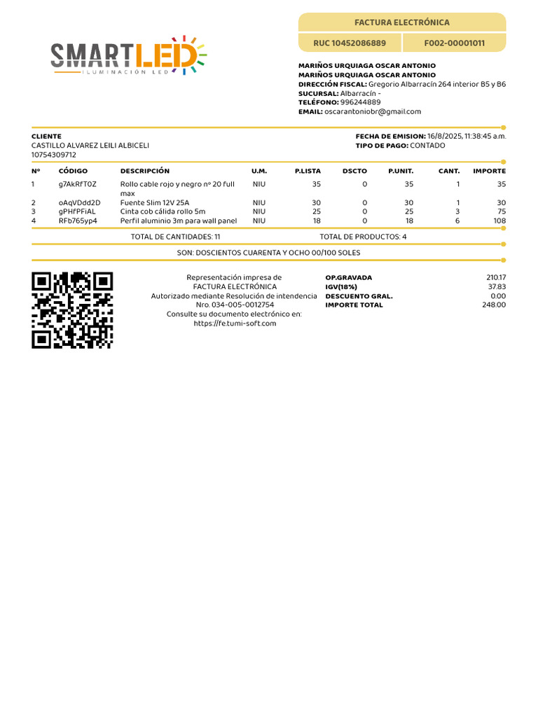 F002-00001011 10452086889 PDF | PDF | Pagos | Tecnología bancaria