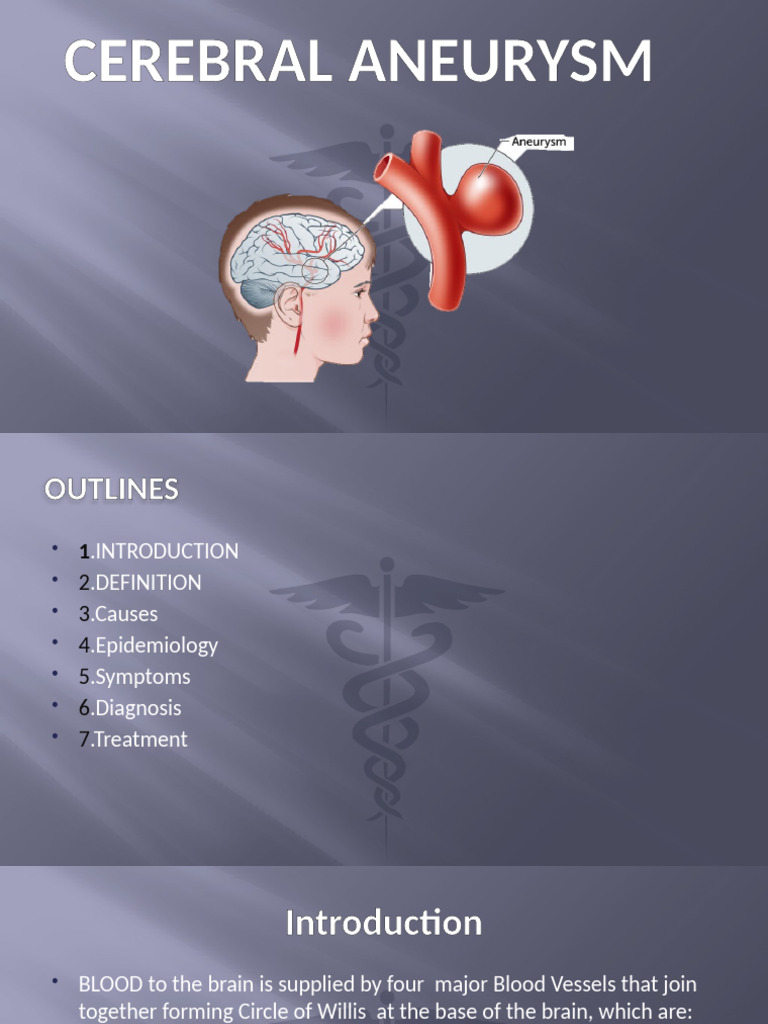 Cerebral Aneurysm | PDF | Headache | Angiography