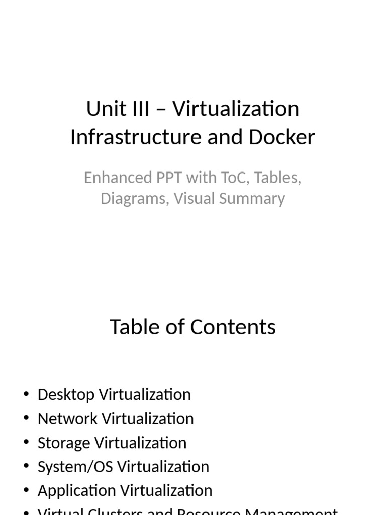 Unit III Virtualization and Docker Enhanced | PDF