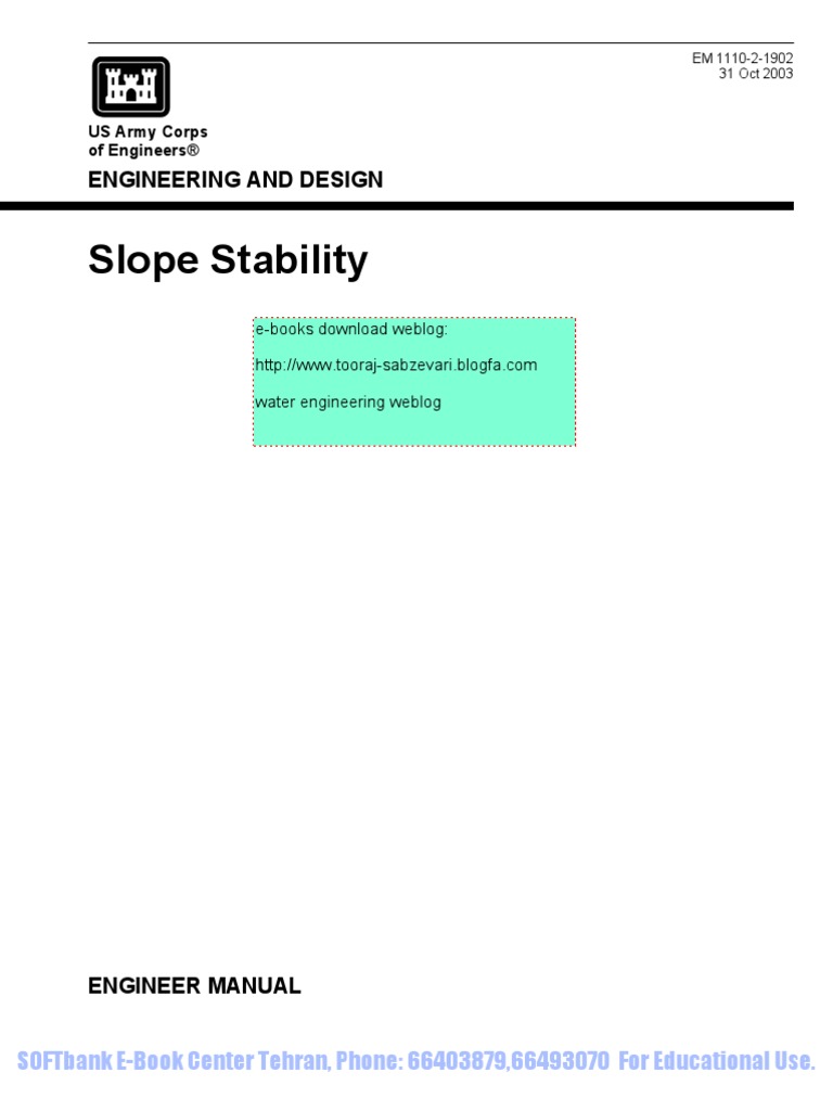 66-Engineering and Design - SLOPE STABILITY-US Army Corps of Engineers ...