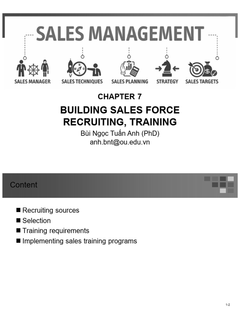 Chapter7 Building Sales Force Recruiting, Training | PDF | Sales ...