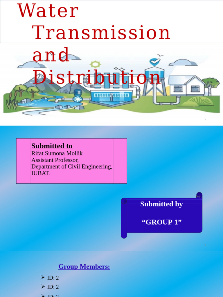 Water Transmission and Distribution Systems | PDF | Reservoir | Water