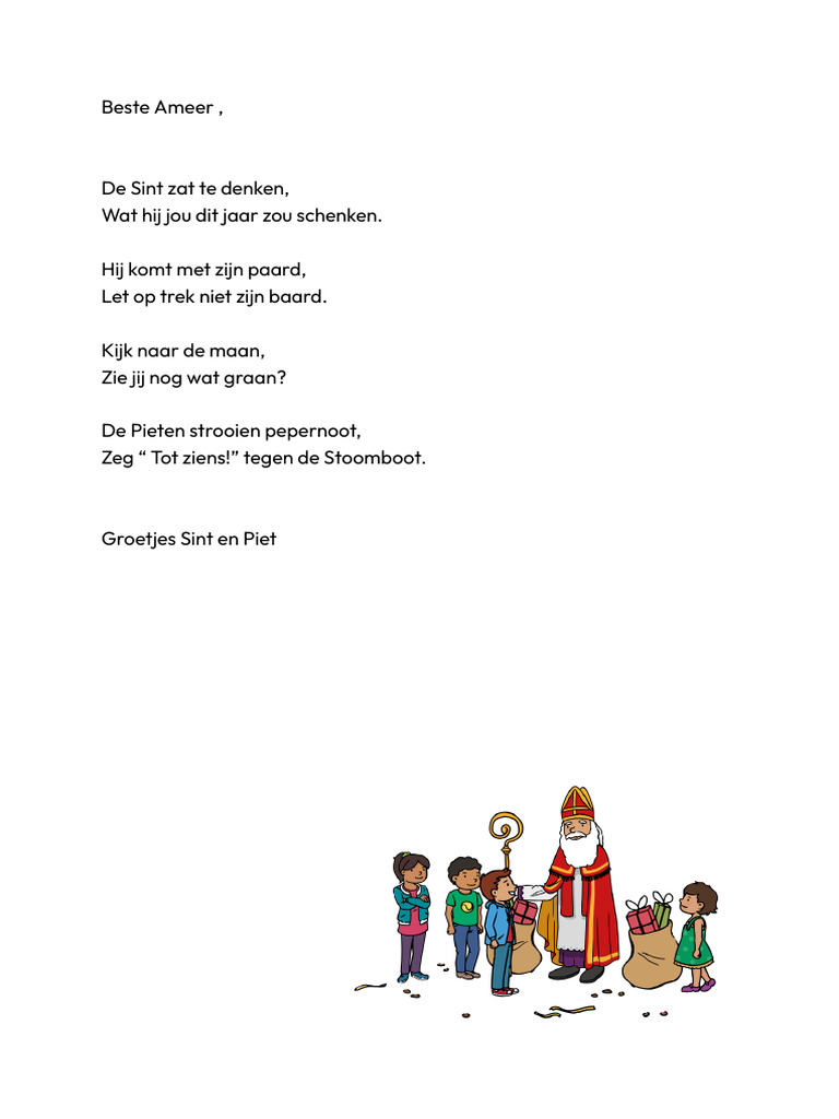 Sinterklaasgedicht 2024 | PDF