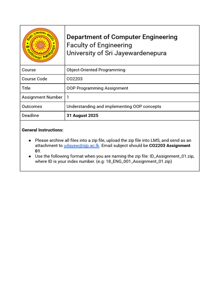 Asignment 01 | PDF | Zip (File Format) | Software Engineering