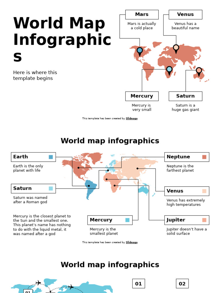 World Map Infographics Template | PDF | Planets | Planets In Astrology