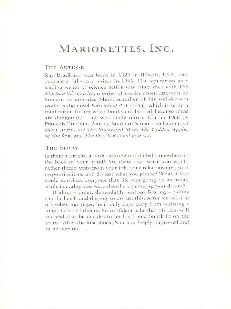 Marionettes Inc | PDF