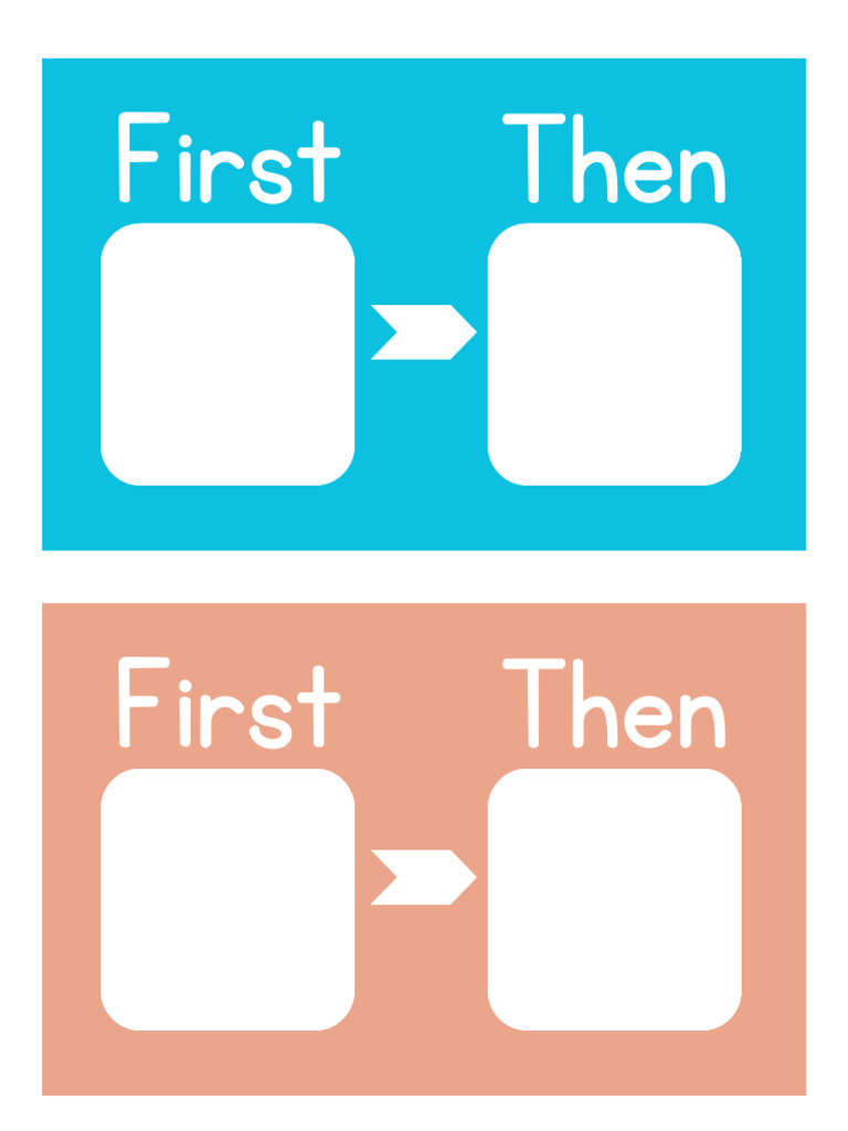 First Then Visuals and Token Boards Premack-1 | PDF