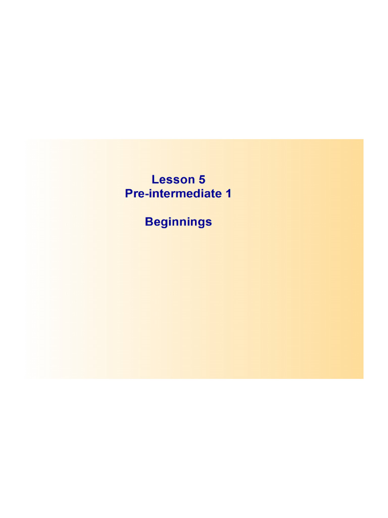 Lesson 5 | PDF