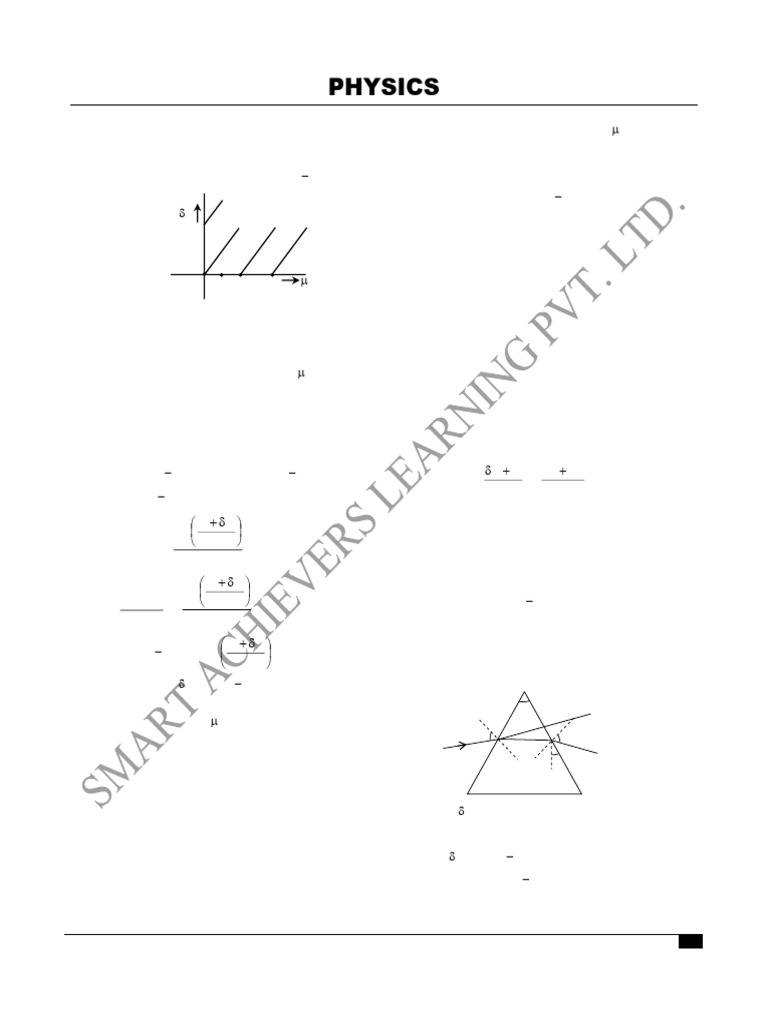 Physics Prism Deviation Dispersion | PDF | Refraction | Light
