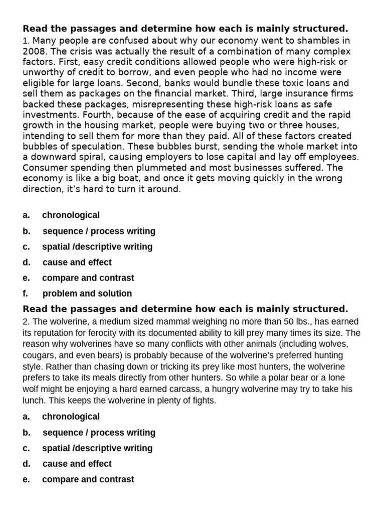 Analyzing Text Structures in Passages | PDF | Machine Gun | Gun