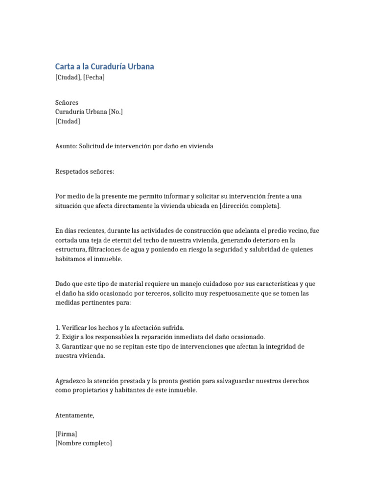 Carta Curaduria Teja Eternit | PDF
