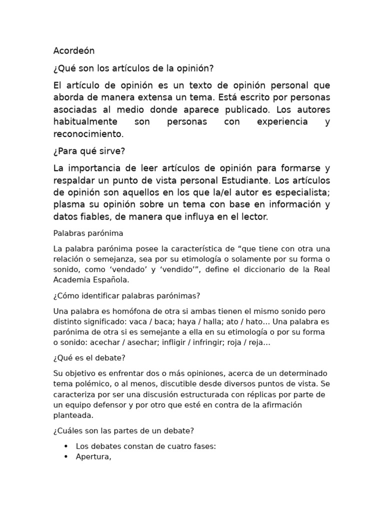 Acordeón, examen. (1) | PDF | Agua | El ciclo del agua
