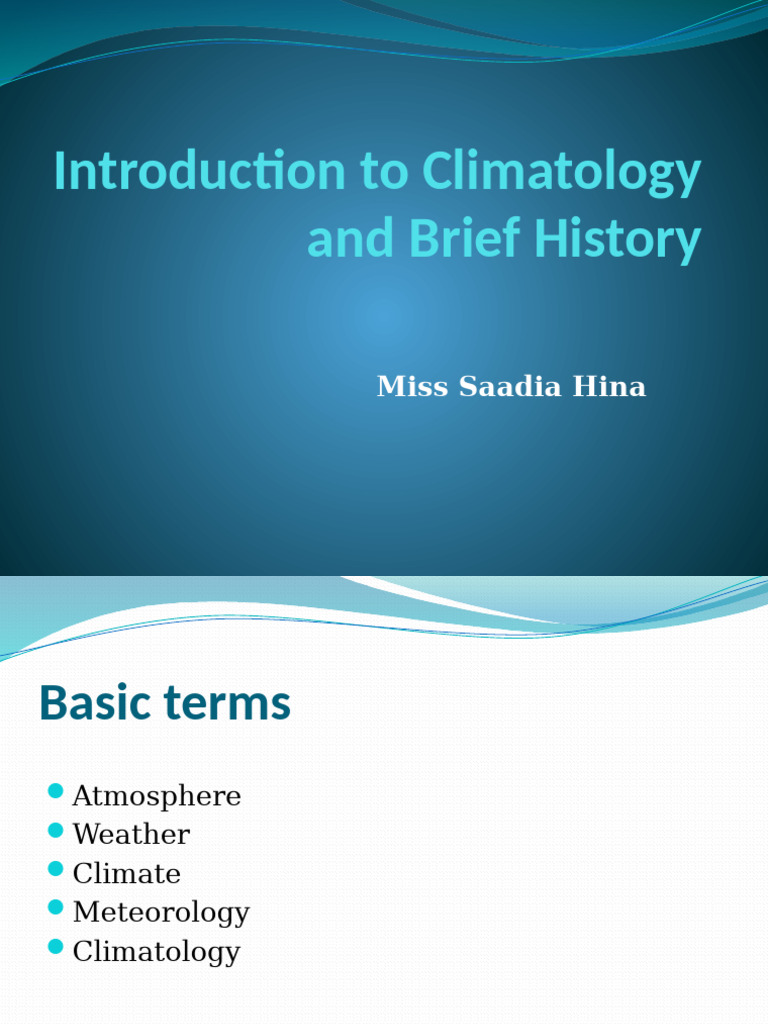 Introduction to Climatology History | PDF | Climatology | Weather