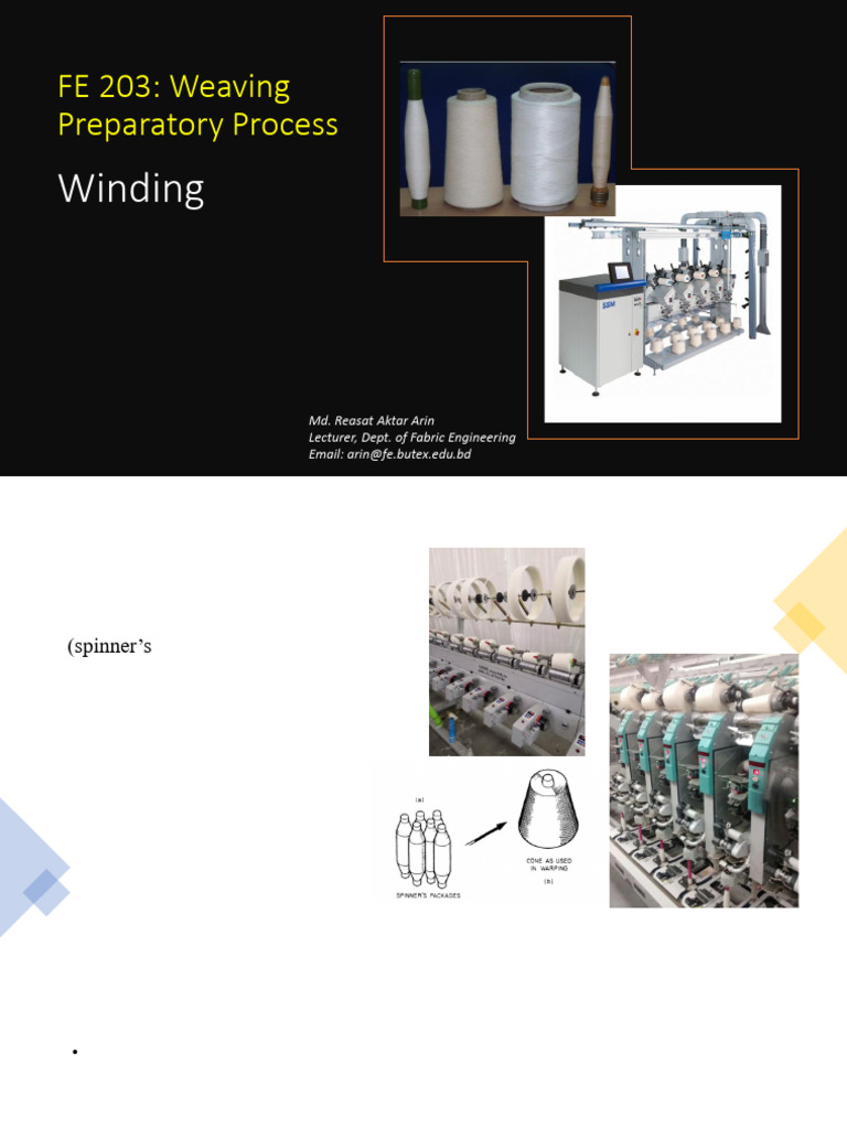 2 Winding WPP | PDF | Spinning (Textiles) | Yarn