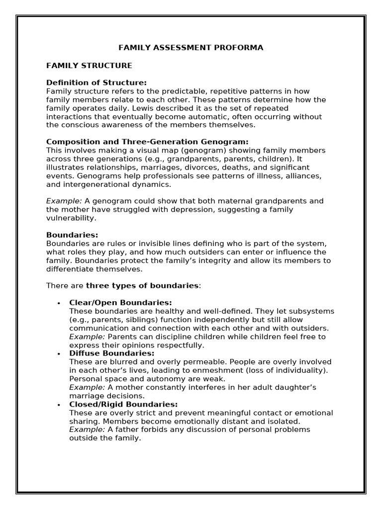 Family Assessment: Structure and Dynamics | PDF | Family | Sibling
