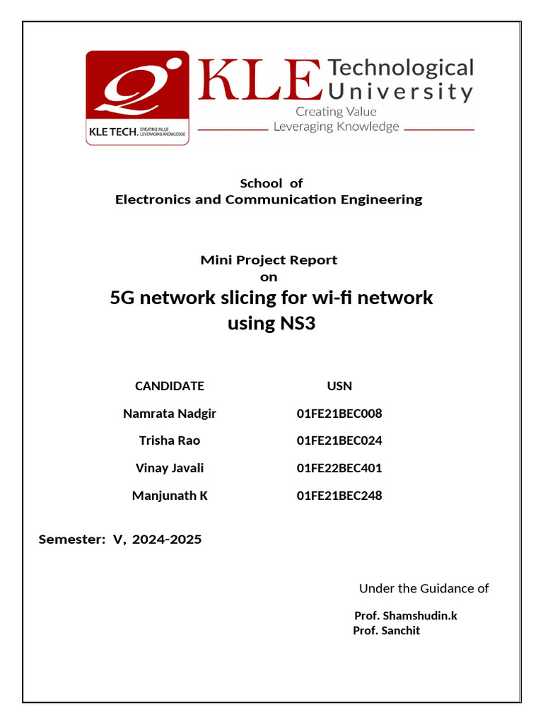 5G Network Slicing for Wi-Fi Using NS3 | PDF | Computer Network ...
