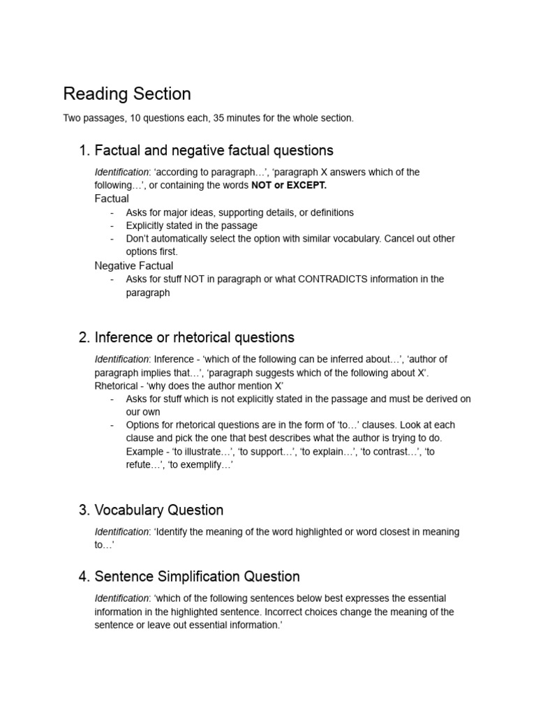 TOEFL Notes | PDF | Question | Vocabulary