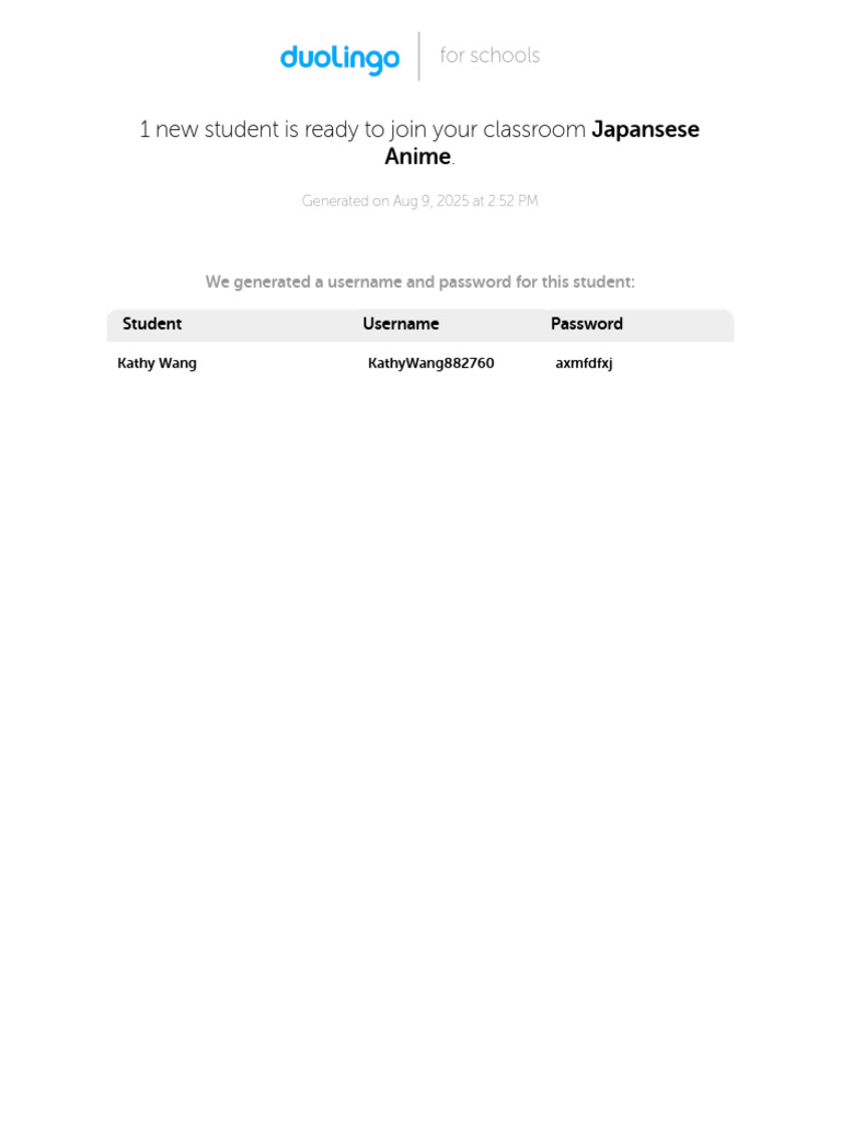 Duolingo Roster | PDF