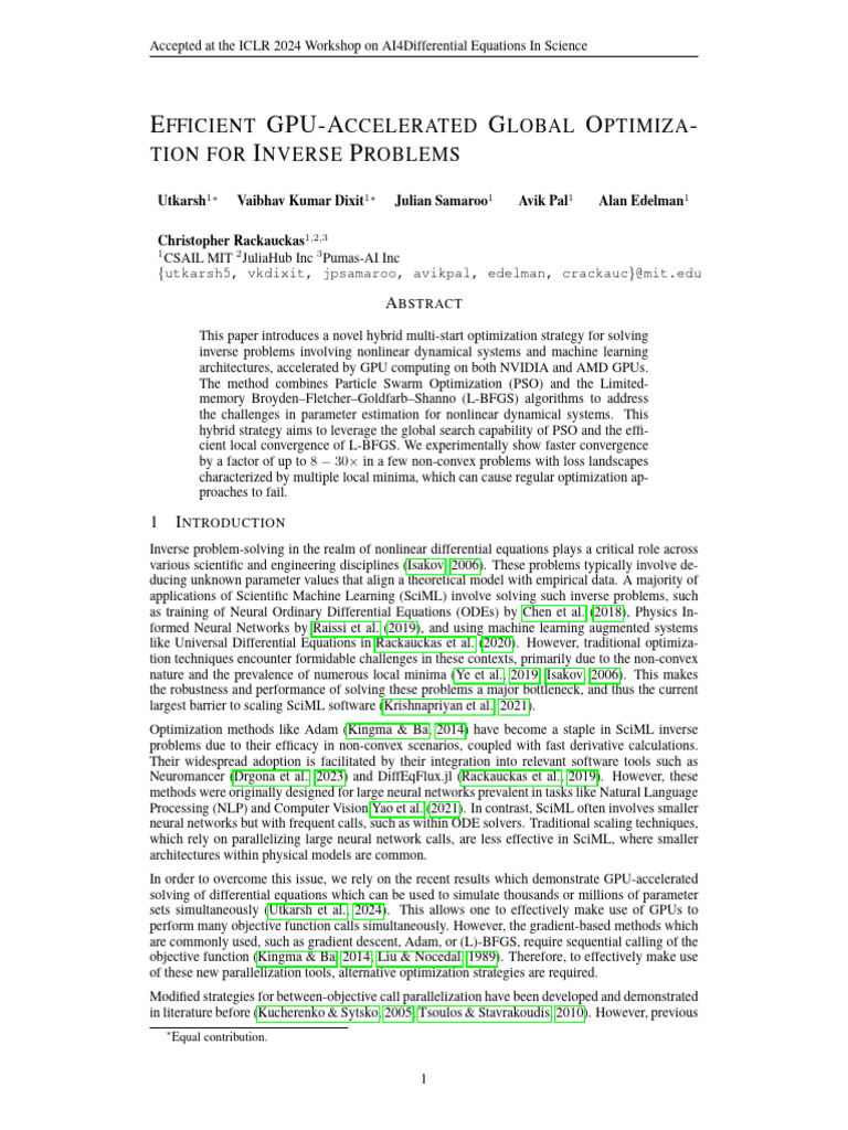 Efficient Gpu-Accelerated Global Optimization for Inverse Problems | PDF | Mathematical ...