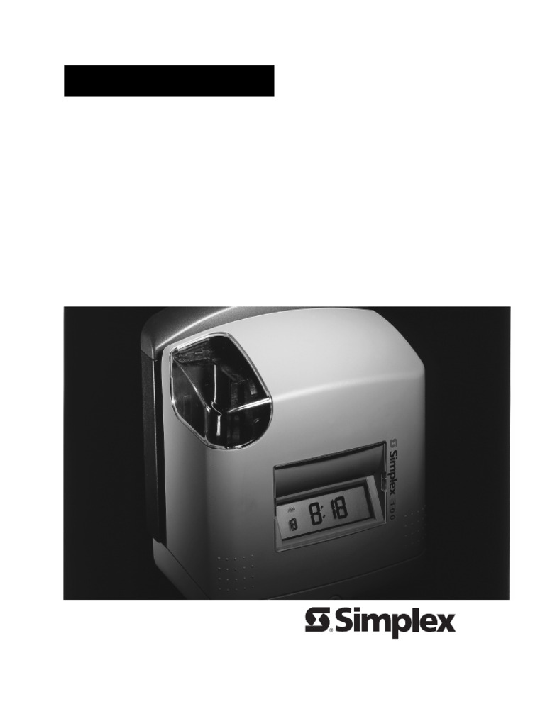 Simplex 100 User Guide and Instructions | PDF | Daylight Saving Time ...