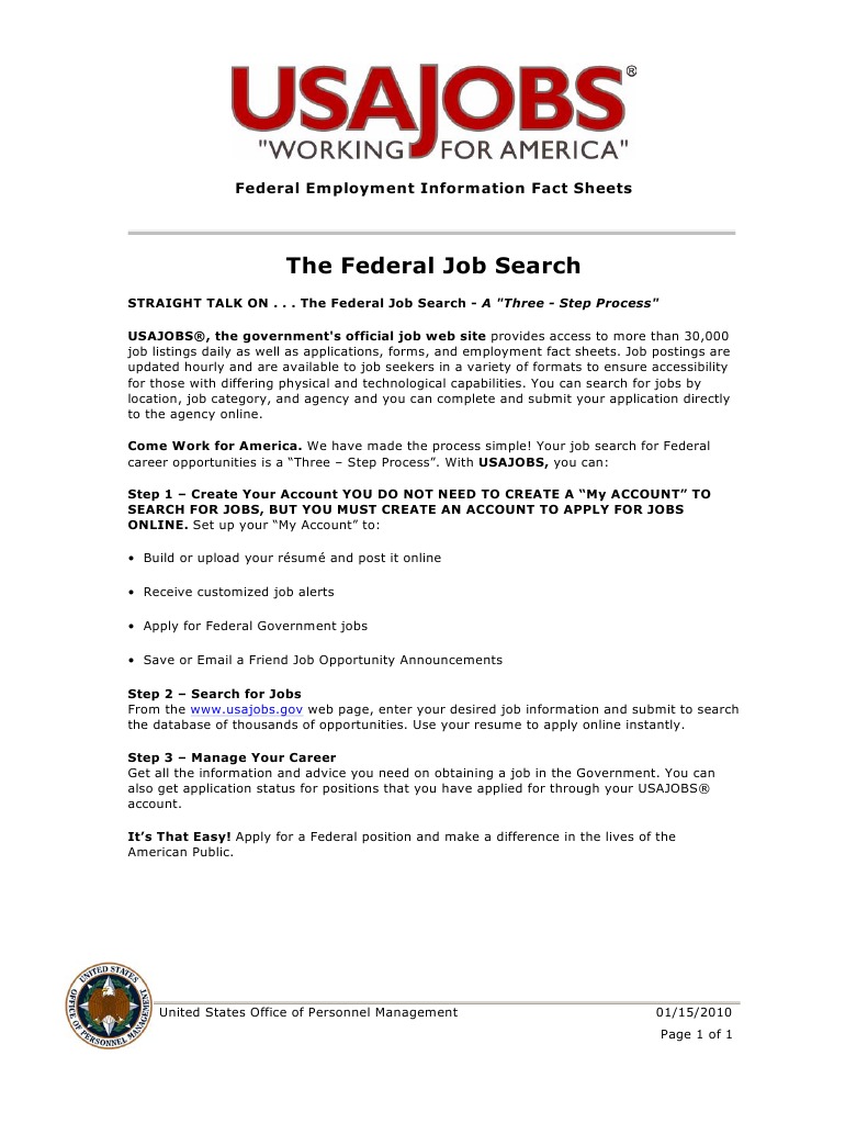 2012 The Federal Job Search | PDF