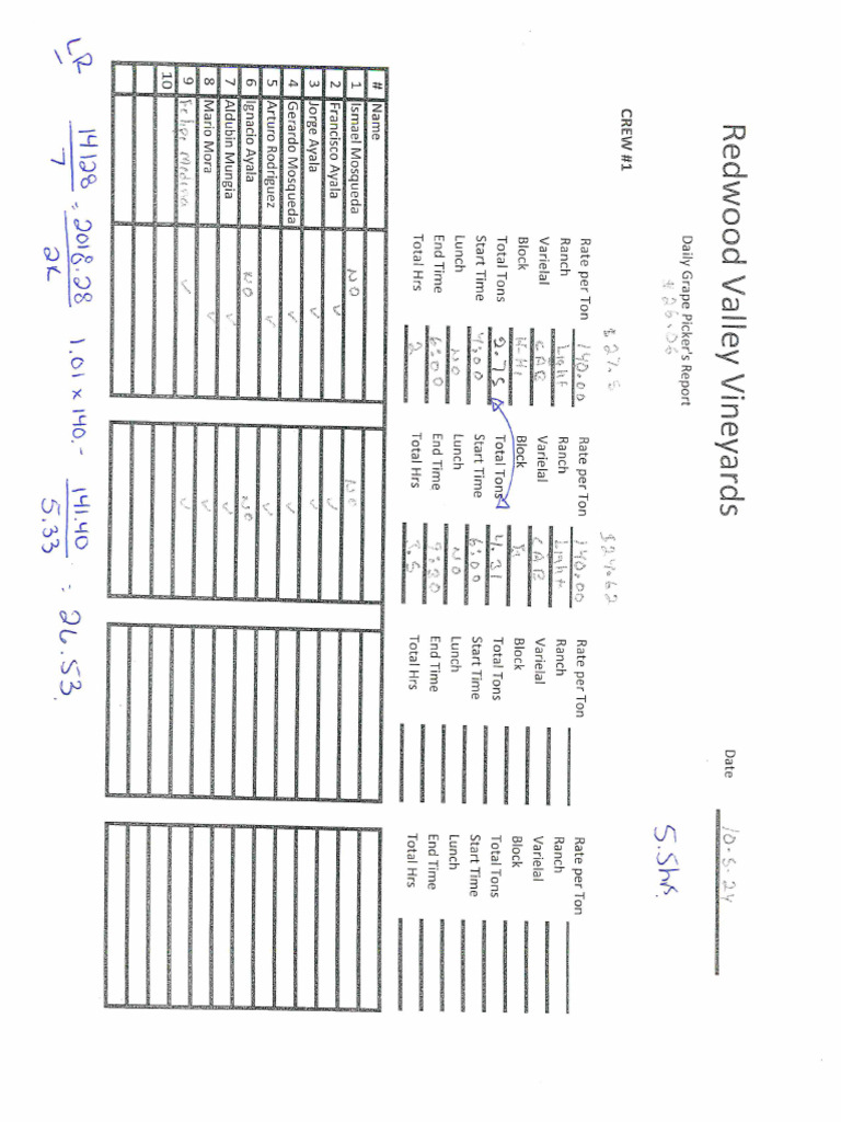 Daily Pick Sheets | PDF