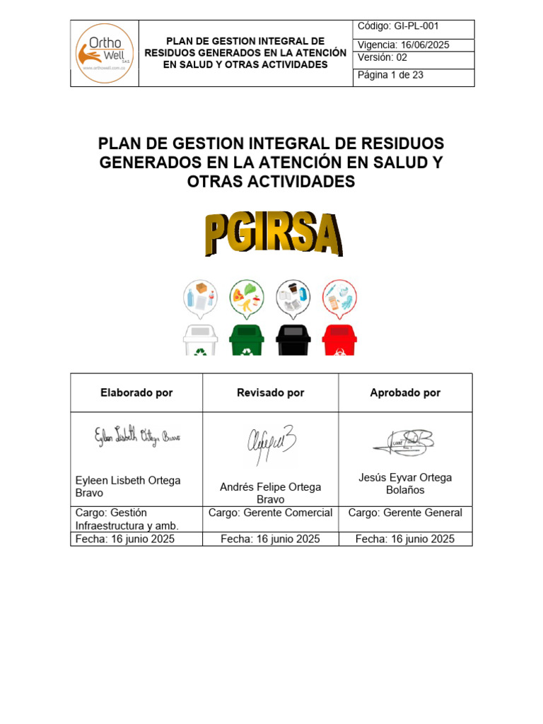 Pgirasa 2025 | PDF | Residuos | Residuos peligrosos